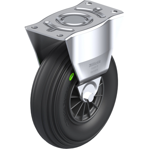 Roulette pivotante en acier inox avec platine à visser Roue avec bande ...