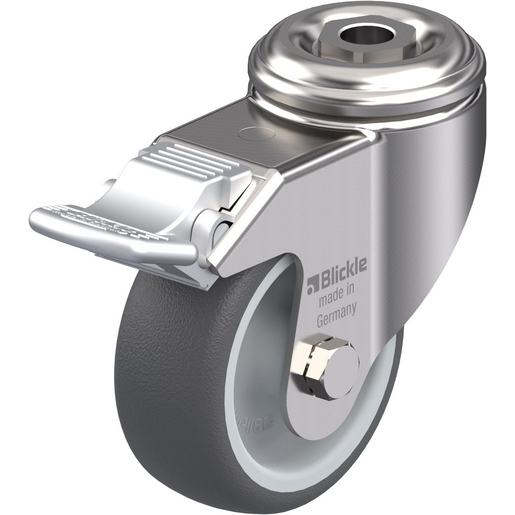 Roulette pivotante fortes charges en acier mécano soudé avec ressort en ...