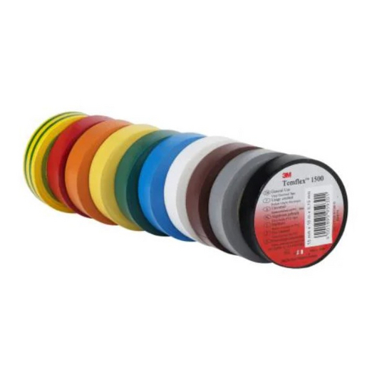 Cinta eléctrica de PVC 3M™ Temflex™ 1500 3M - ref. T1920WEI - RUBIX España