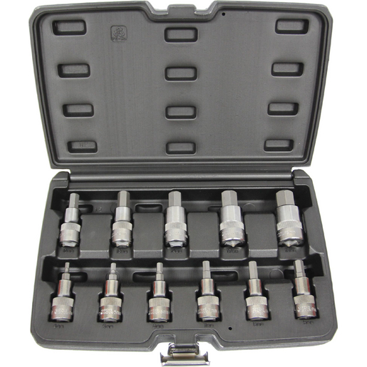 11 pieces 1/2" hex bit socket set Roebuck - ref. 7814350 - RUBIX UK