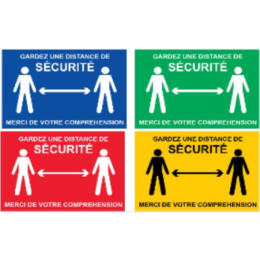 Panneau Garder une distance de sécurité Novap - réf. 4600185 - Rubix