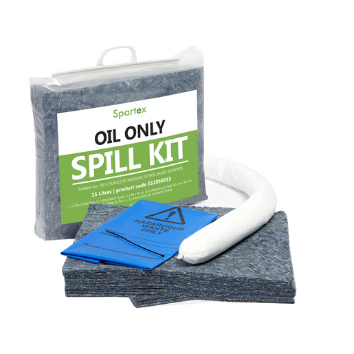 SPARTEX ES1890015 ECO 15L OIL SPILL KIT CLIP-TOP CARRIER Spartex - ref ...