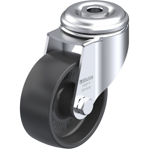 Roulette pivotante fortes charges en acier mécano soudé, avec blocage ...