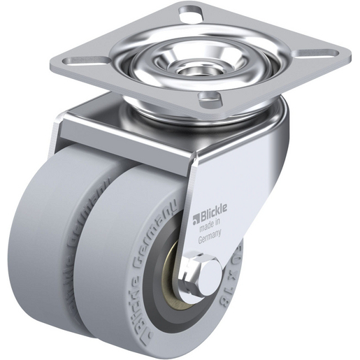 Roulette pivotante en tôle d’acier, version fortes charges, avec ...