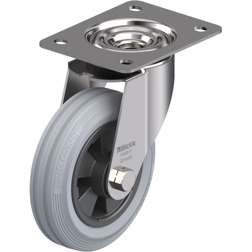 Roulette pivotante en tôle d’acier, version lourde, roue avec bande de ...