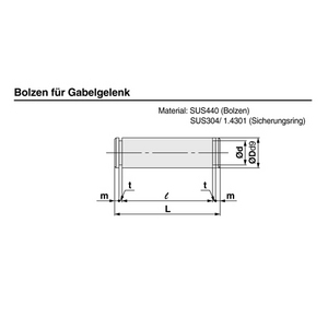Double Rod Clevis Pin SMC - ref. IY-G05SUS - RUBIX UK