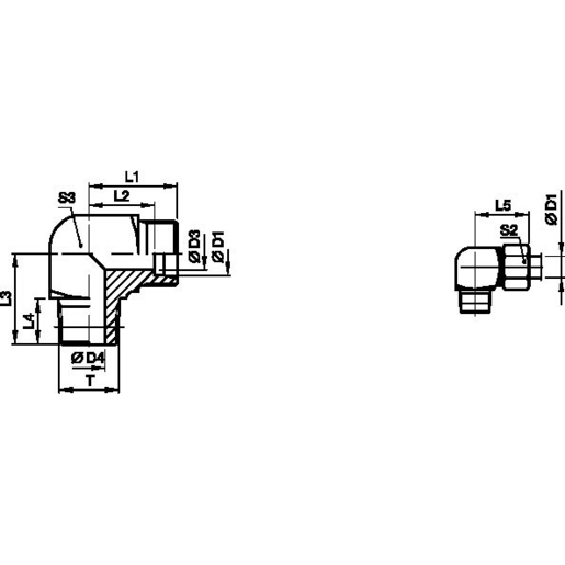 90° Elbow Parker Ermeto - ref. WE06LLR71 - RUBIX webshop