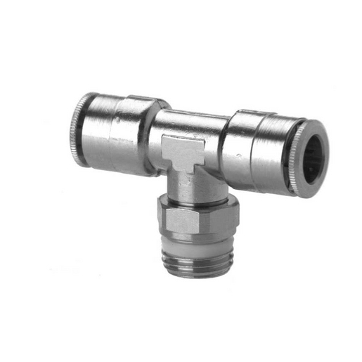 RACCORD TÉ ORIENTABLE À PIQUAGE MÂLE CENTRAL, CONIQUE COURT Mecaline ...