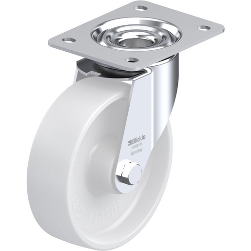 Roulette pivotante en tôle d’acier, version fortes charges, avec ...