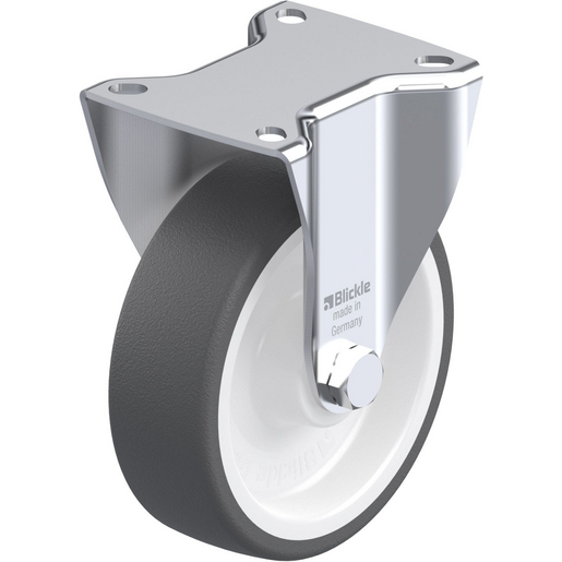 Roulette pivotante en tôle d’acier avec platine à visser avec blocage ...