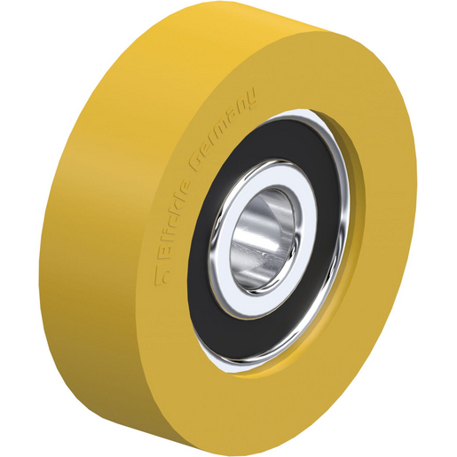 Roulette pivotante en acier inox, à trou central, roue avec bandage en ...