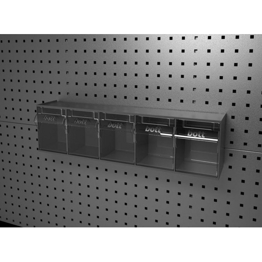 Tilt box 5 compartments with perfo holding brackets WxDxH ...