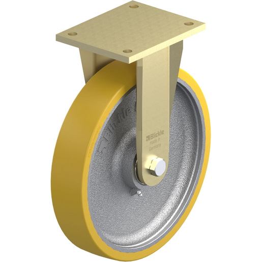 Roulette pivotante en tôle d’acier avec platine à visser, avec blocage ...