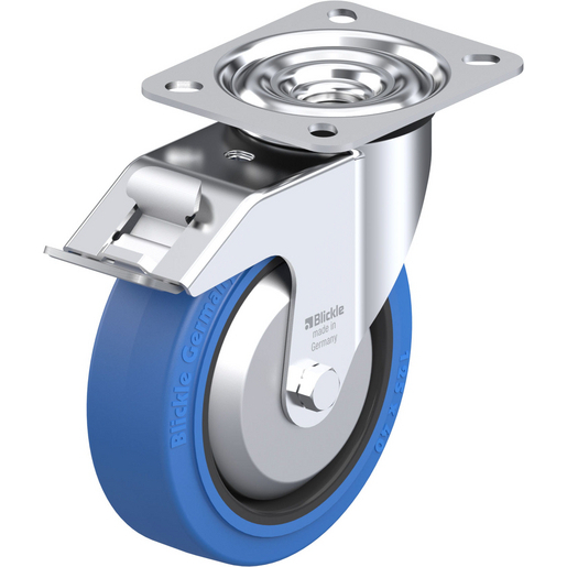 Roulette pivotante en tôle d’acier avec platine à visser, hautes ...