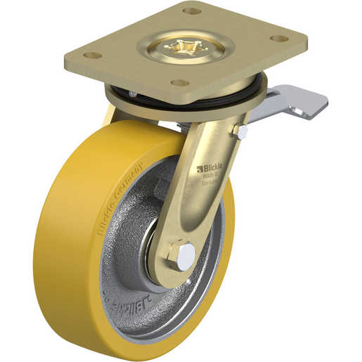 Roulette pivotante fortes charges en acier mécano soudé, version ...