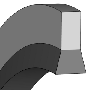 Self sealing ring Dichtomatik - ref. US 27,05 x 34,93 x 2,3 NBR 70 RS ...