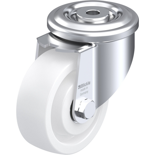 Roulette pivotante fortes charges, en acier mécano-soudé, avec ressort ...