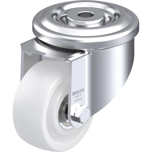 Roulette pivotante fortes charges, en acier mécano-soudé, avec ressort ...