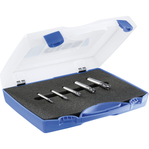 Set van 5 micrograin hardmetalen boortjes - normale serie - offset ...