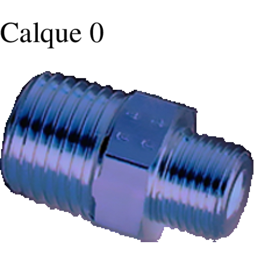 Adaptateur mâle Straight BSP conique 121 Parker Legris - réf. 0121 13 10 - Rubix