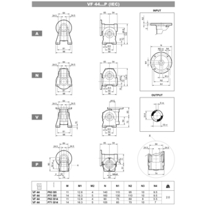 Reducteur Bonfiglioli - réf. VF 44 P1 10 P63 B5 B3 - Rubix