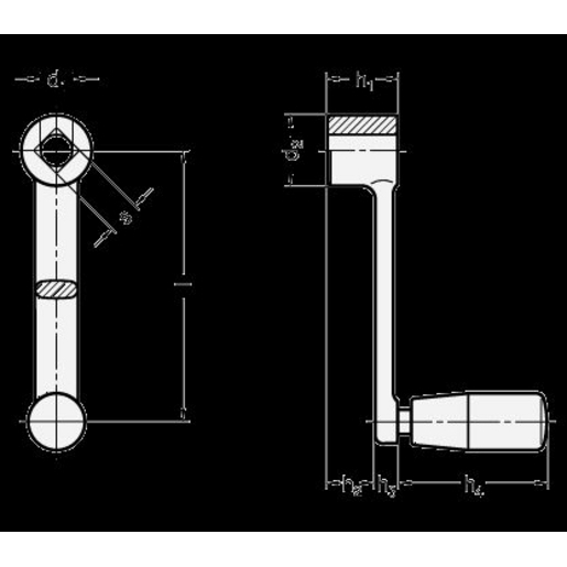 Handkurbeln, Edelstahl Ganter - ref. GN 269-100-B12 - RUBIX Deutschland