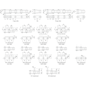 Transportketting CC Double Pitch 2080RSS Tsubaki - ref. RF2080SS R RP ...