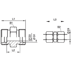 Union égale mâle DIN pour tube de 12 mm (400 bar) Parker Hannifin - réf ...