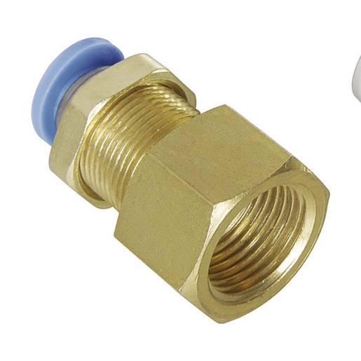 Raccord droit femelle traversée de cloison Mecaline - réf. 853070 - Rubix