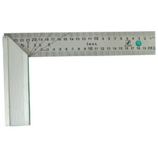 Equerre de menuisier 400mm - talon alu -onglet - lame inox gravée ...