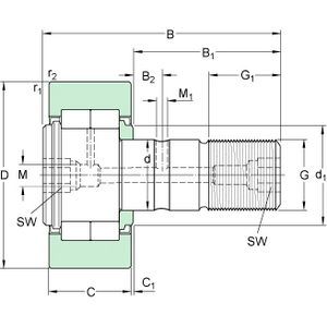 Nokrollen (tapse looprollen) SKF - ref. NUKR 47 XA - RUBIX webshop