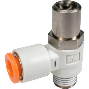 AS-1F-T Series angled flow regulator with safety adjustment SMC - ref ...