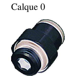 Fitting mannelijk tapeind BSPP metrisch 3103 Parker Legris - ref. 3101 ...