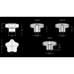 Stergreep aluminium Ganter - ref. GN 5336-70-B16-C-PL - RUBIX webshop